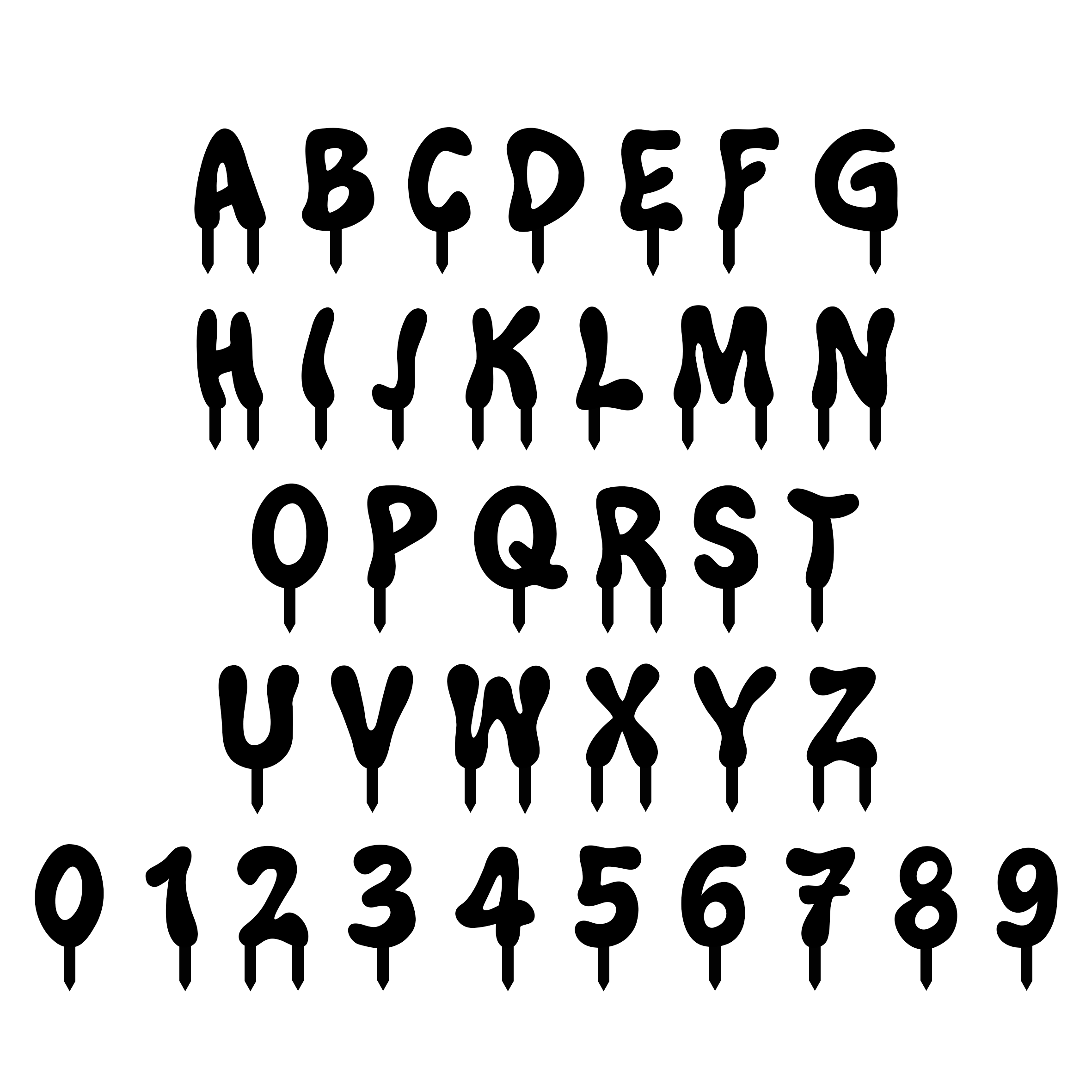 3D file BUBBLE" STYLE CAKE LETTERS 🍰 ・3D print design to download・Cults