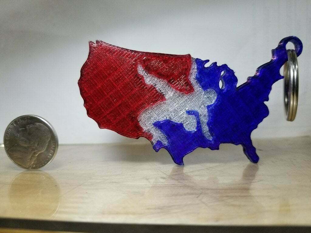 Free STL file USA wrestling keychain 🇺🇸 ・Object to download and to 3D ...
