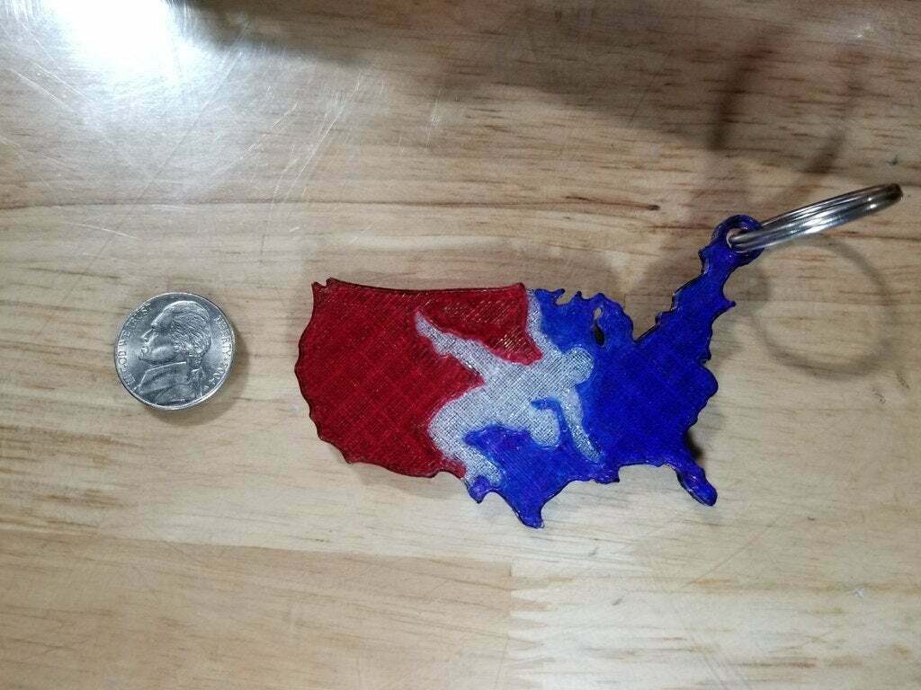 Free STL file USA wrestling keychain 🇺🇸 ・Object to download and to 3D ...