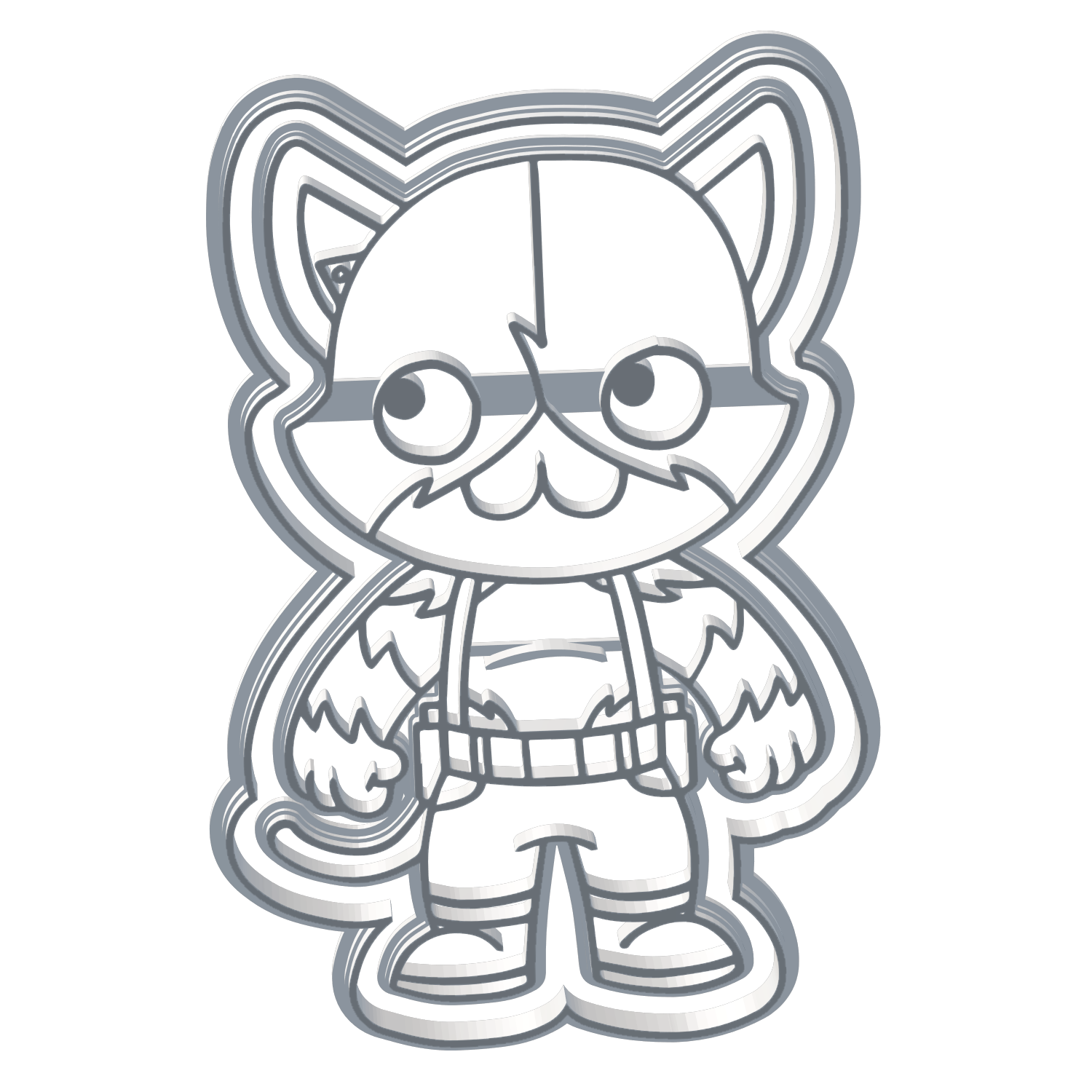 🍪 Fortnite Meowscles Cookie Cutter (Premium)・ STL File for ・Cults