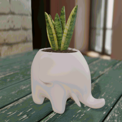 3D file Planter elephant pot succulent plants for home 🪴 ・3D printing ...
