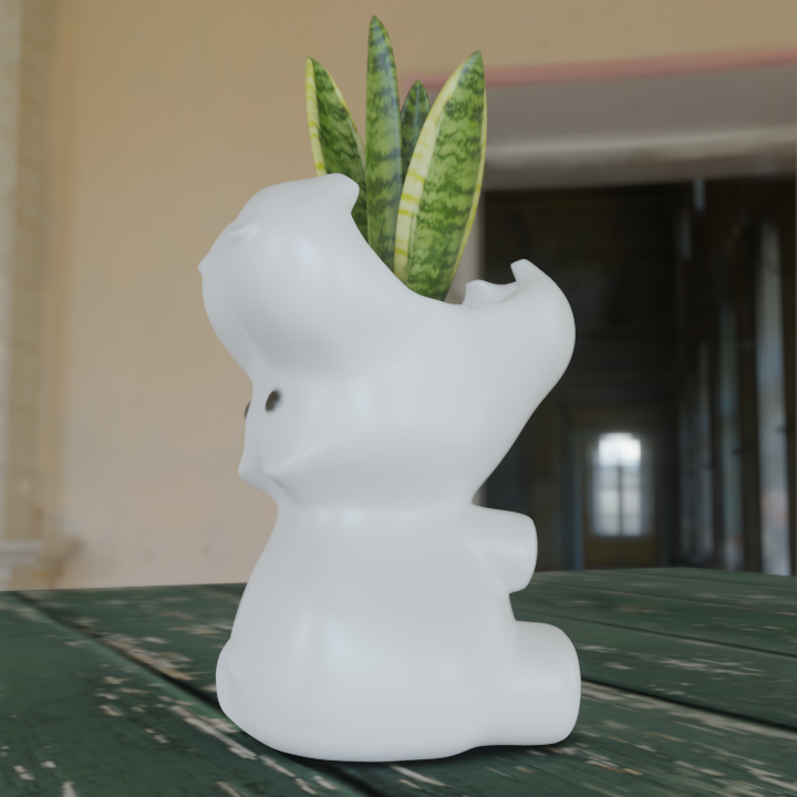 OBJ file hippopotamus planter for succulents and cacti 🦛 ・Template to ...