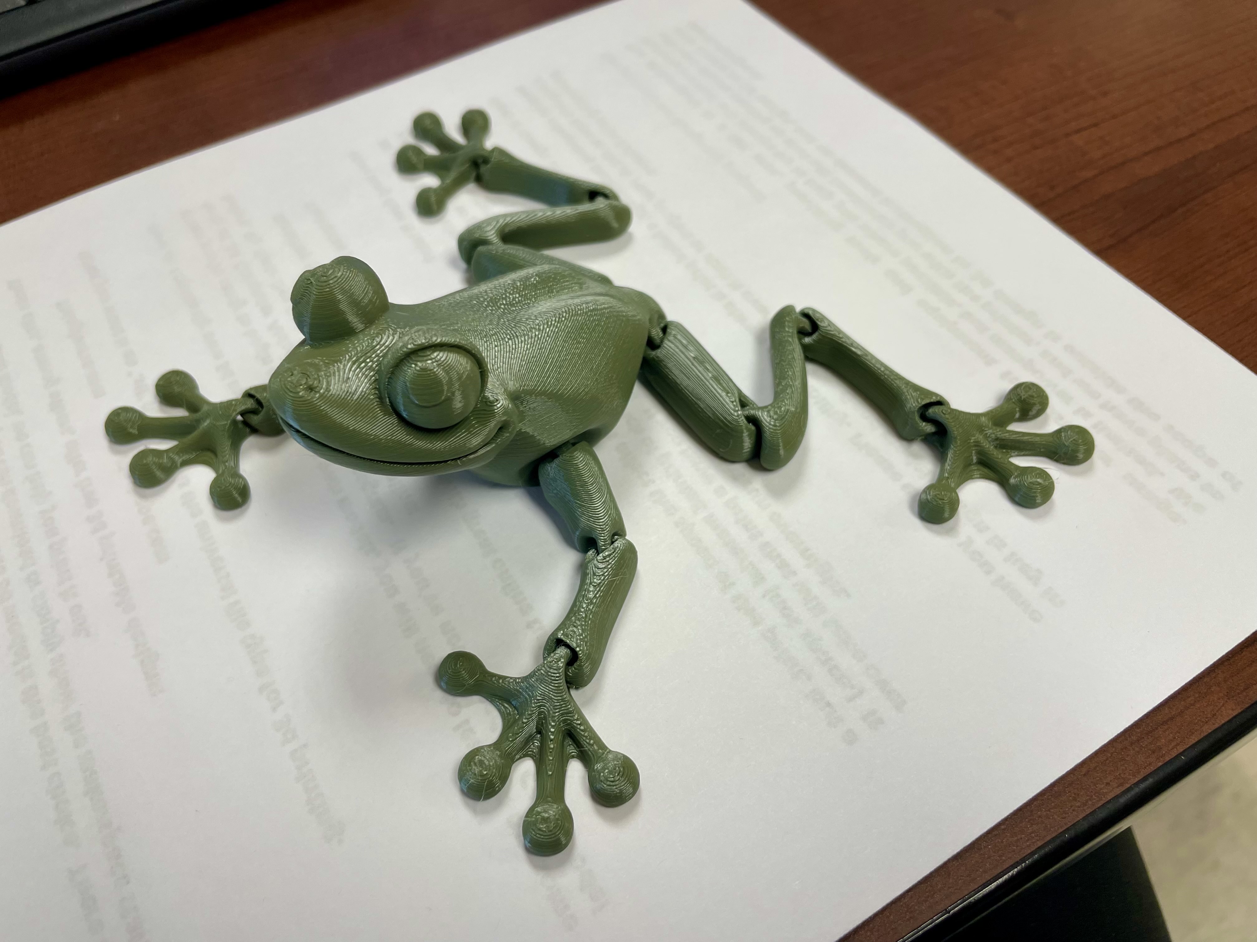 3D printable Cute Flexi Print-in-Place Frog • made with Prusa MK3s・Cults