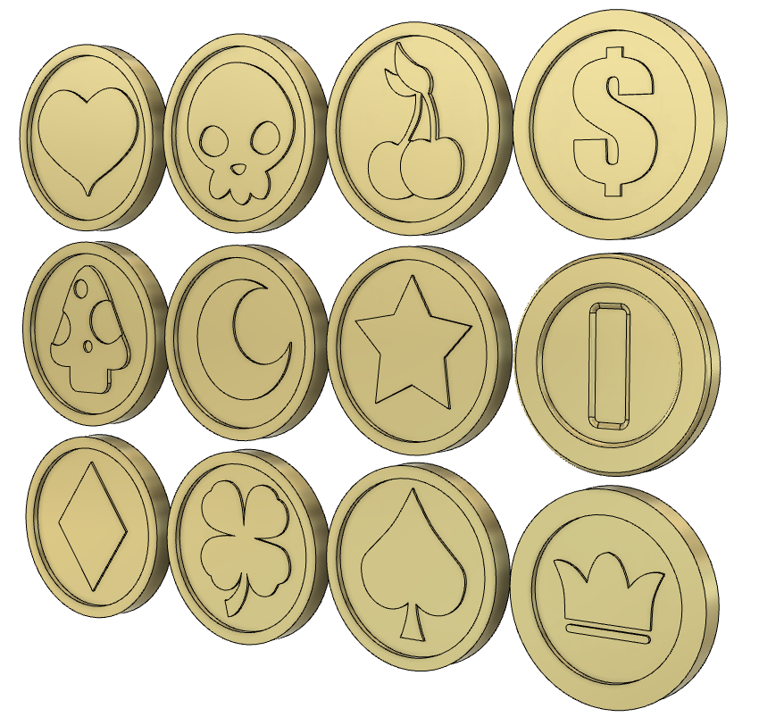 🪙 [CARTOON] Coin Game Pack・ STL File for ・Cults