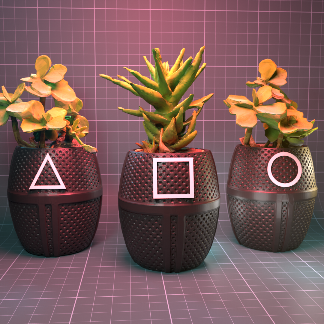 STL file Round 6 (Squid Game) Planter Pot 🦑 ・3D printing template to ...