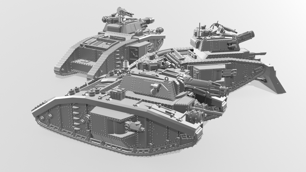 🪖 Rhombus Battle Tank standalone package・ 3D File for ・Cults