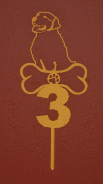 3D file dog topper 🐕 ・Model to download and 3D print・Cults