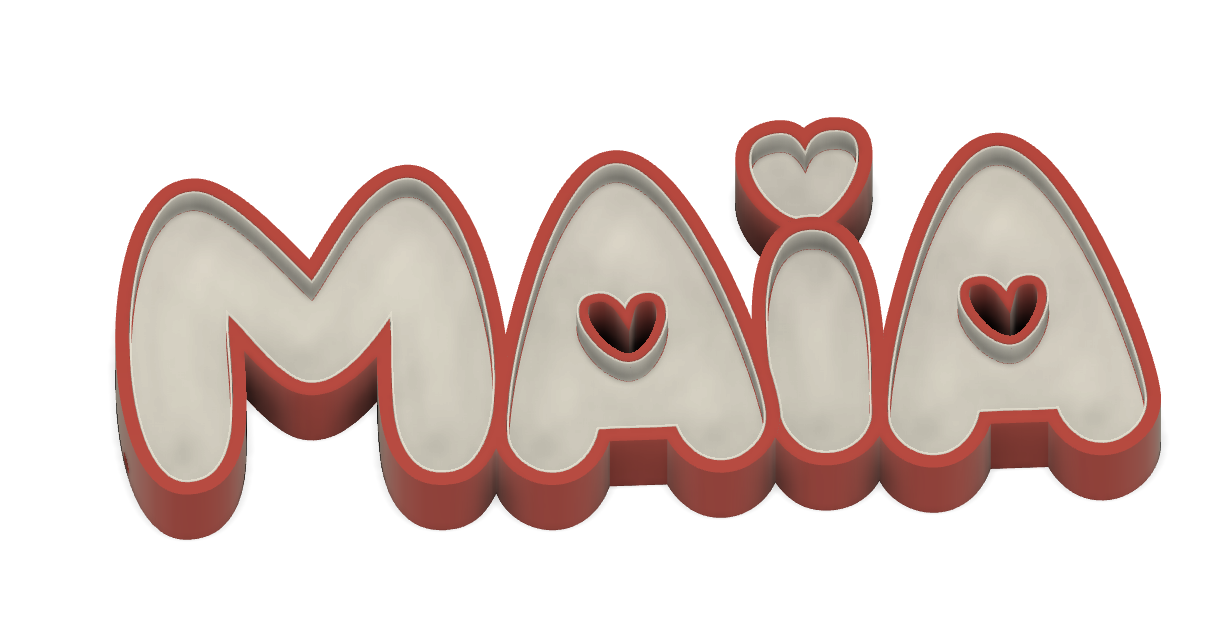 STL file luminous sign name maia 👽 ・Template to download and 3D print・Cults