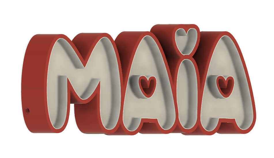 STL file luminous sign name maia 👽 ・Template to download and 3D print・Cults