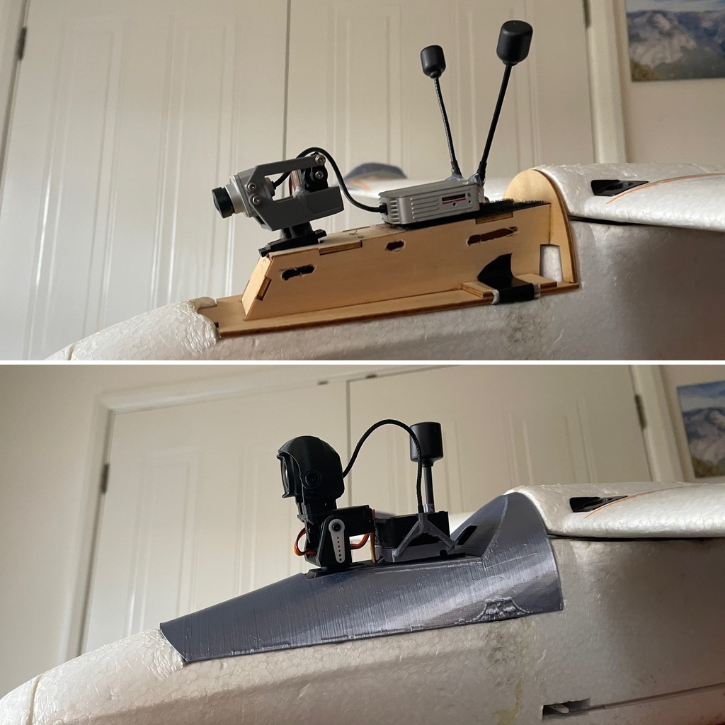 🚁 (remix) Bix3 Bixler 3 FPV Canopy with AtomRC Gimbal Cutout・Free 3D File for ・Cults