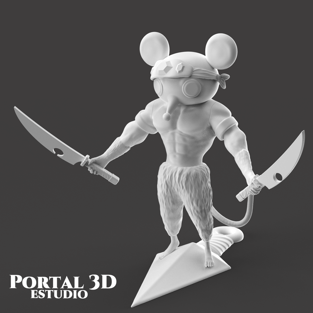 Archivo STL NINJU MUKIMUKI NEZUMI V2 /RATON MUSCULOSO/ KIMETSU NO YAIBA ...