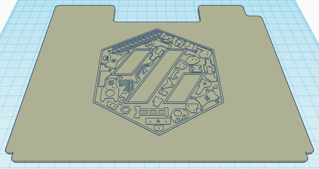 👽 Voron 0.1 Deck_Panel_v0.1 with Logo and Parts・Free 3D File for ・Cults