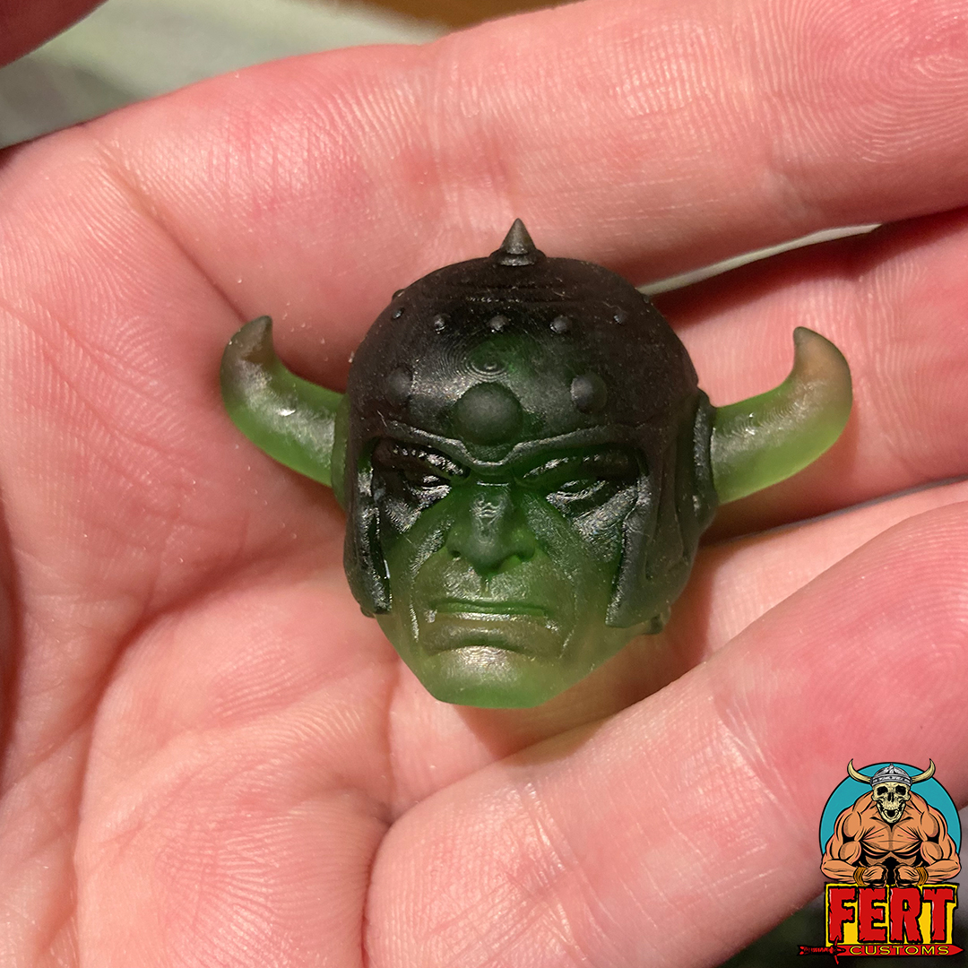 3D printable Prototype He-Man / Guerr-or custom Head motu origins ...