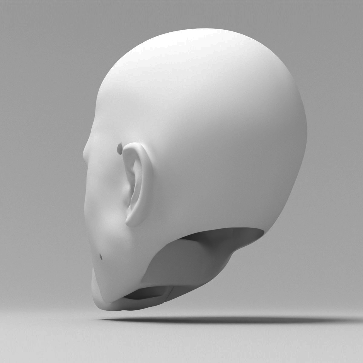 👄 Head with moveable mouth, eyes and eyelids - high forehead (for doll ...