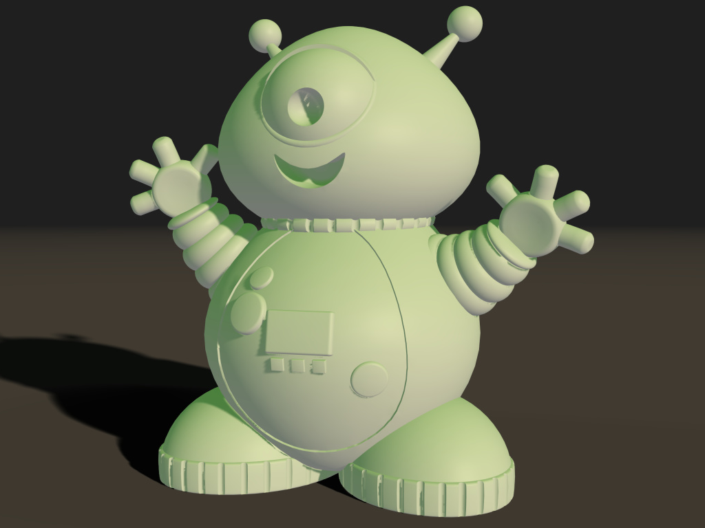 Free OBJ file The Friendly Alien in a Spacesuit 👽 ・3D printing template ...