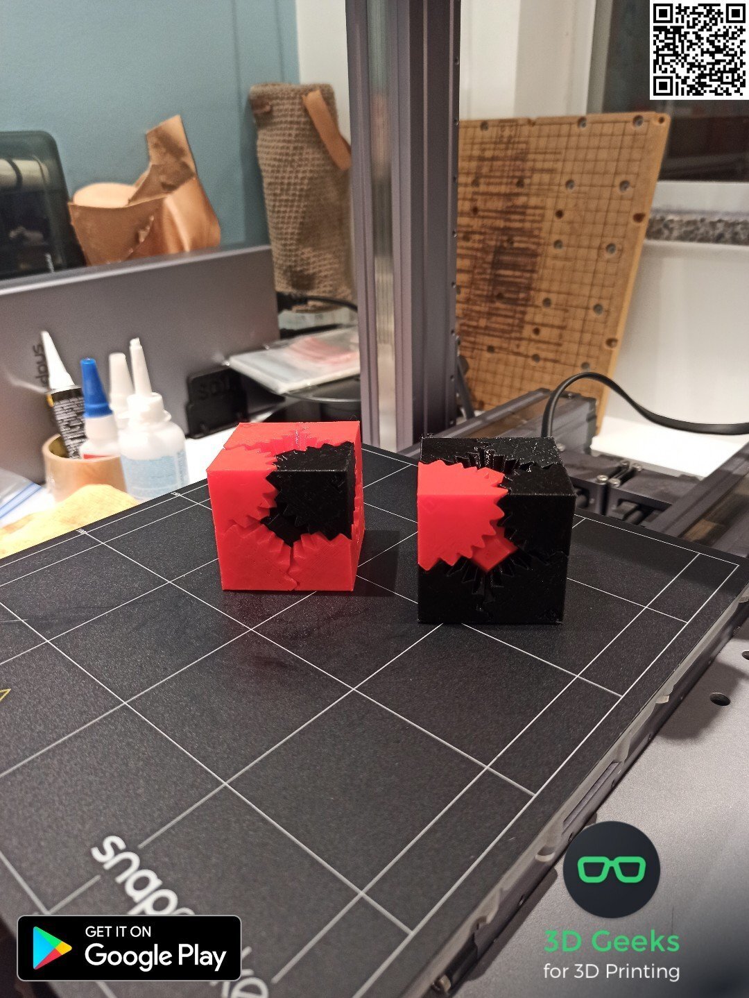 3D printable Customizable Cube Gears・Cults