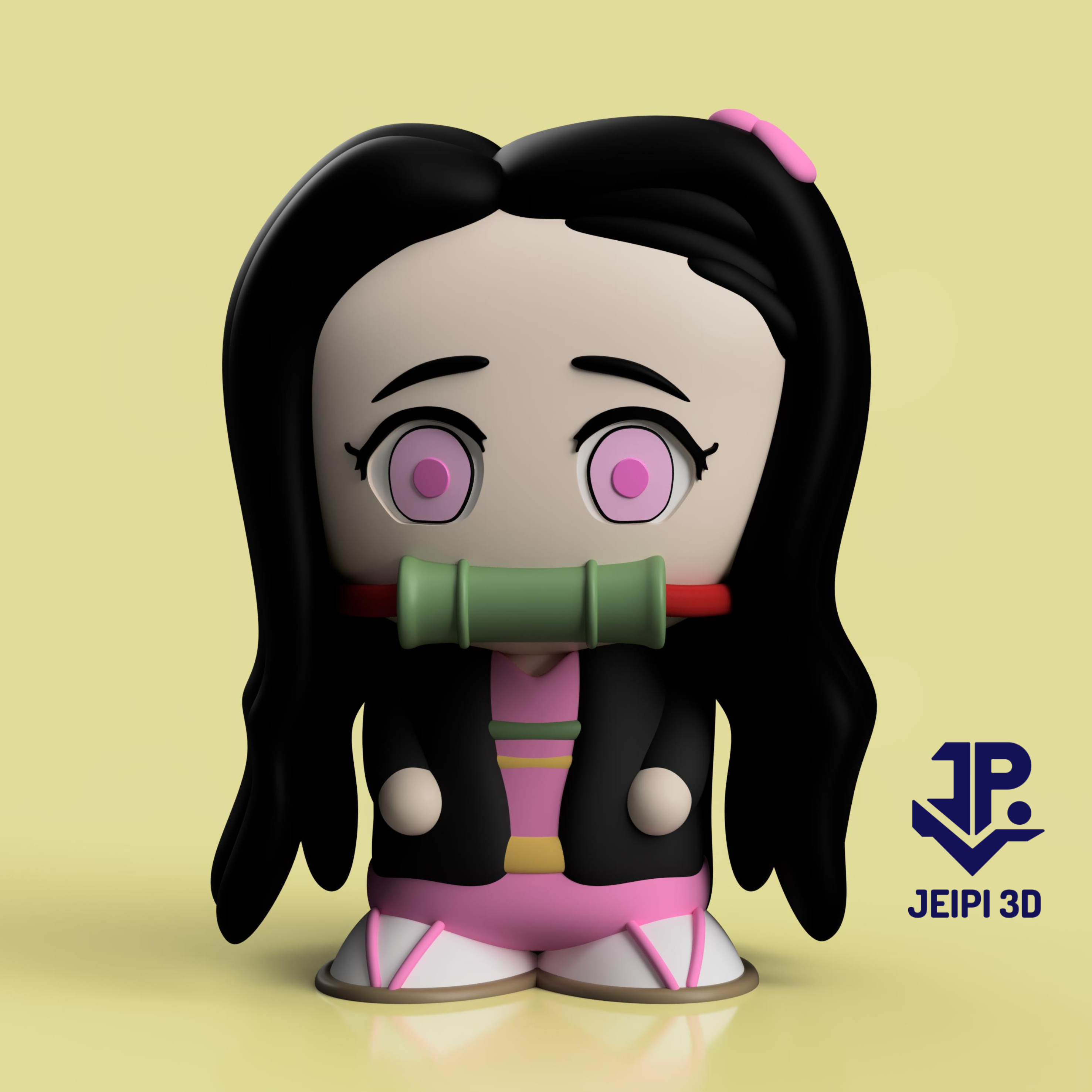 STL file NEZUKO KAMADO_ DEMON SLAYER_ KIMETSU NO YAIBA_DEMON SLAYER 👗 ...