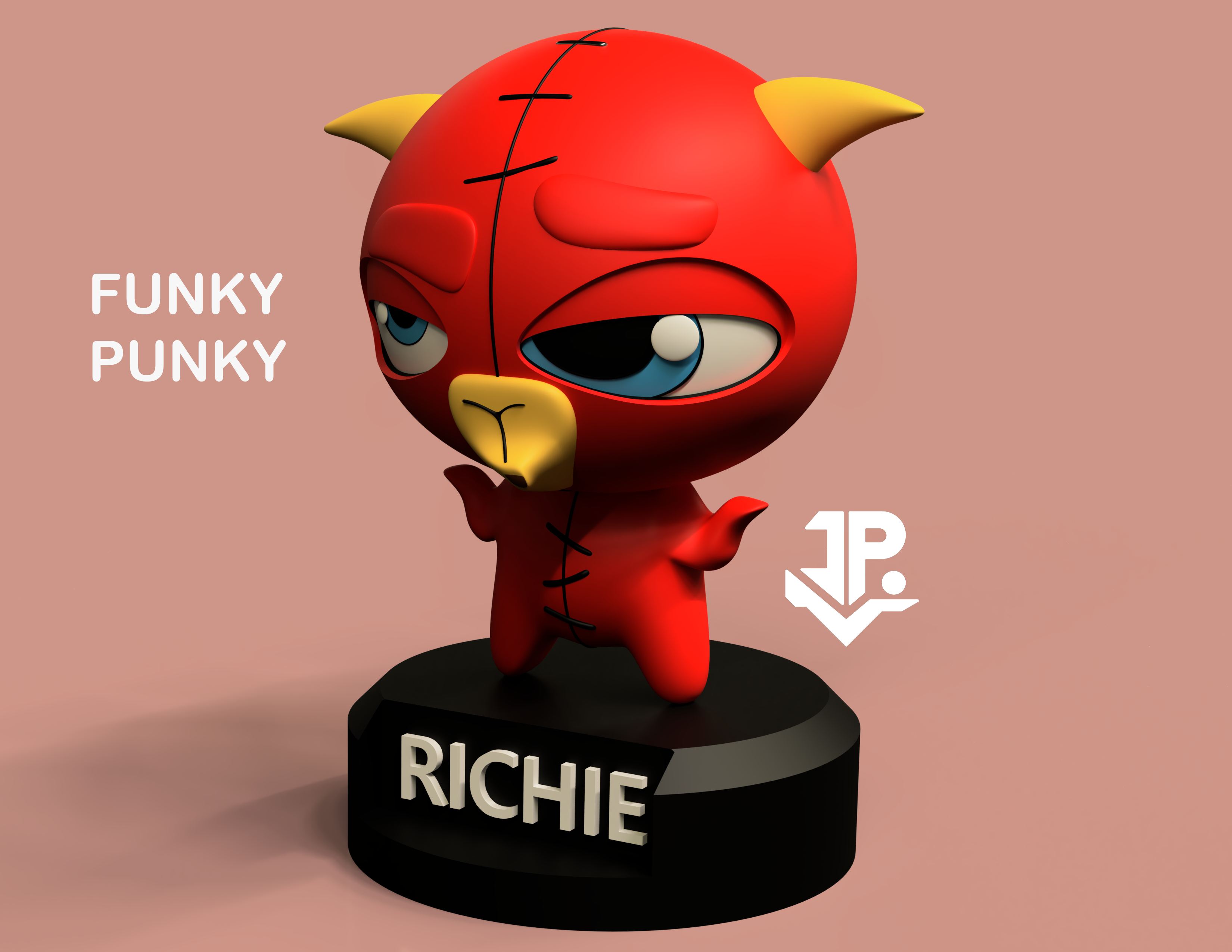 🗝️ RICHIE_ FUNKY PUNKY_・Archivo STL para ・Cults