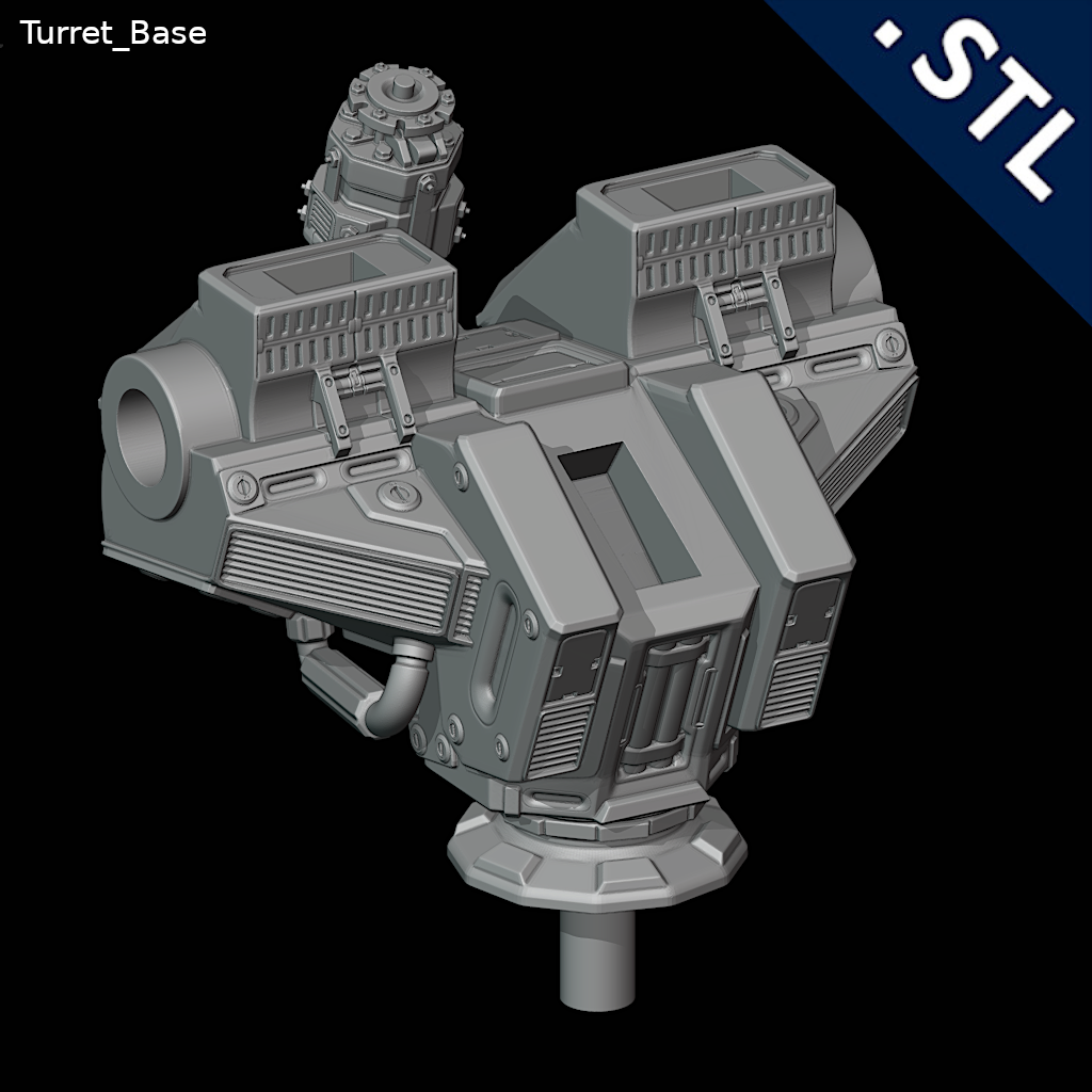 🔫 Turret (Stationary)・ STL File for 3D printing・Cults