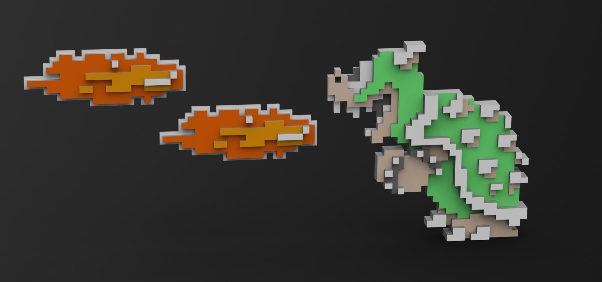 Fuego De Bowser De 8 Bits