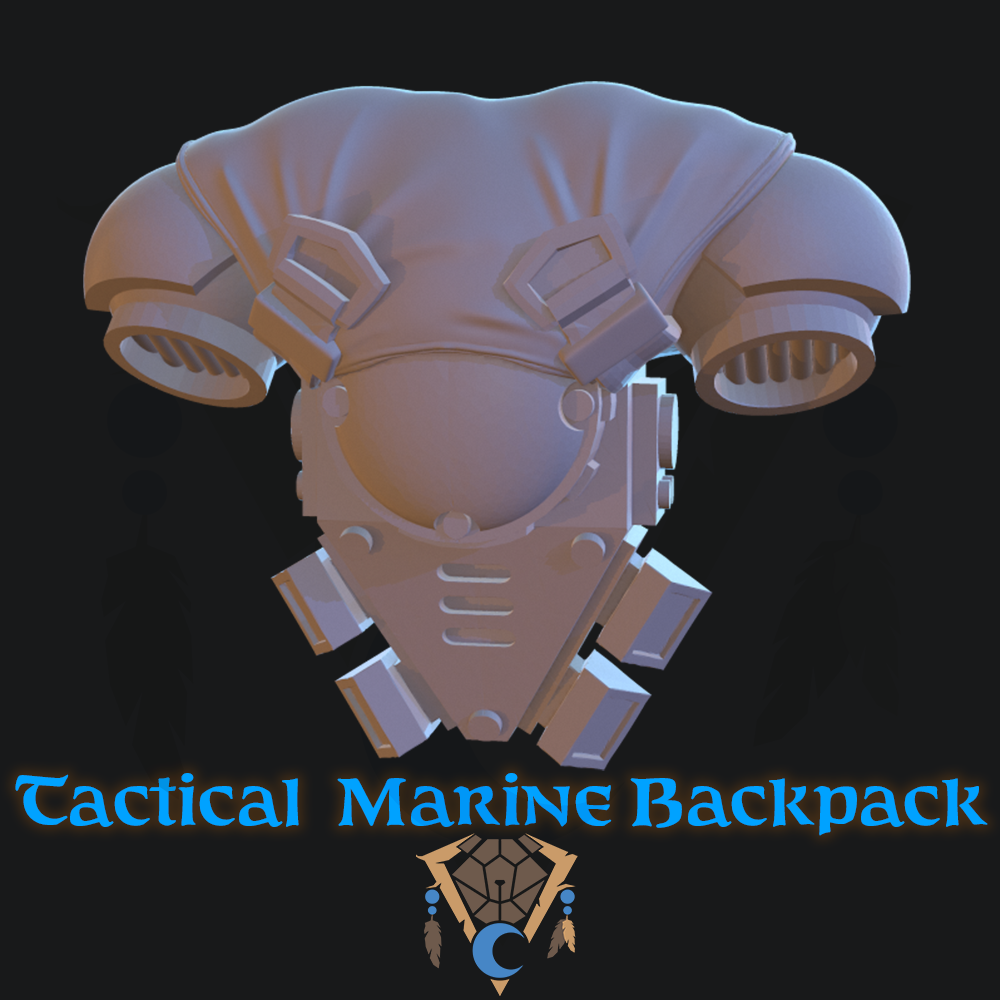 🎒 TACTICAL MARINE BACKPACK・ STL File for ・Cults