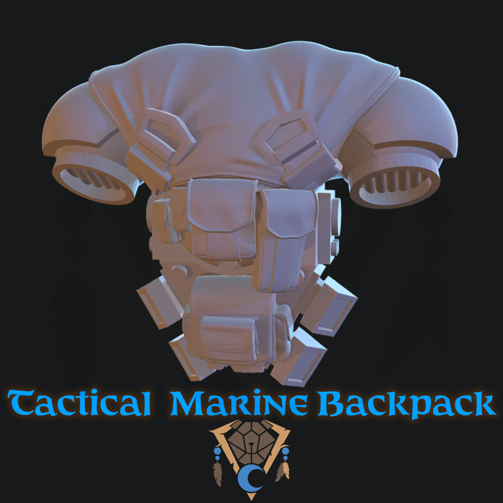 🎒 TACTICAL MARINE BACKPACK・ STL File for ・Cults