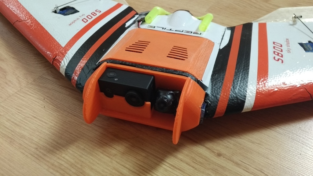 👃 s800 skyshadow nose with bumpers and tilt servo・Free 3D File for ・Cults