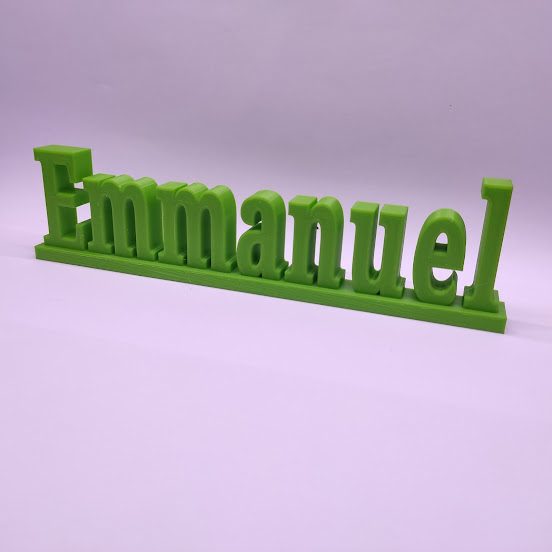 STL file Emmanuel name 🏠 ・3D printing idea to download・Cults