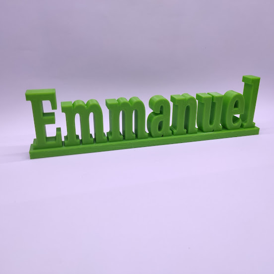 STL file Emmanuel name 🏠 ・3D printing idea to download・Cults