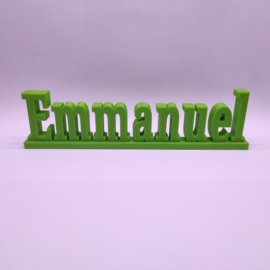 STL file Emmanuel name 🏠 ・3D printing idea to download・Cults