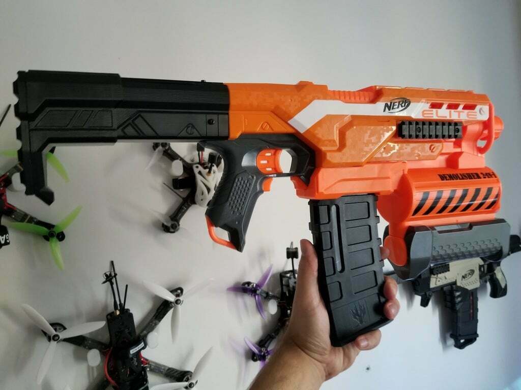 🔋 Nerf Battery Stock Demolisher and Stryfe・Free STL File for ・Cults