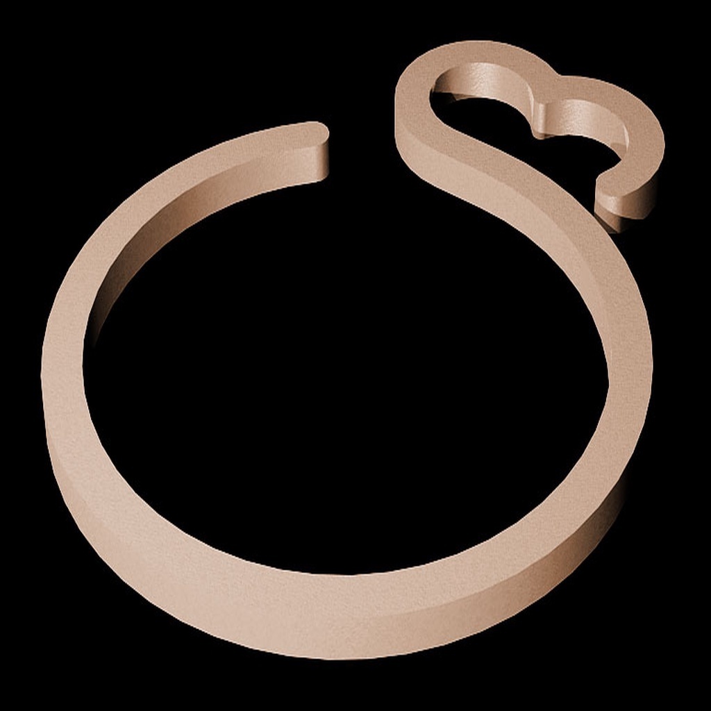 Free 3D file Heart Ring 💜 ・Object to download and to 3D print・Cults