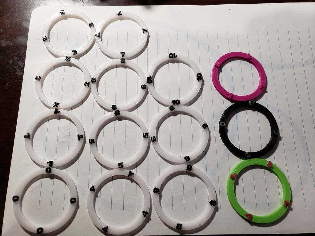 🎲 Numbered Tracking Rings・Free STL File for ・Cults