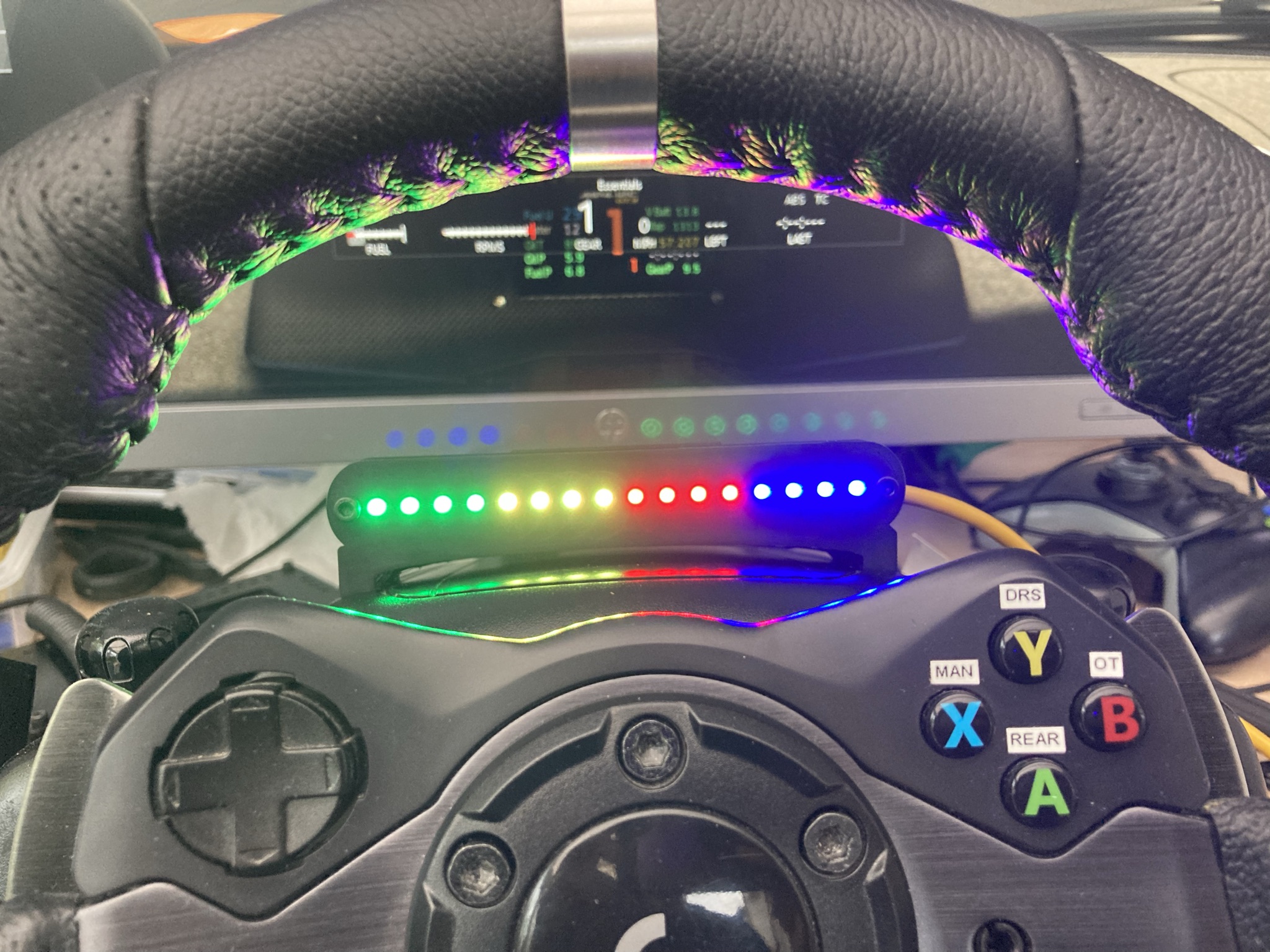⚙️ Sim Racing Gear Shift Rev Lights For Logitech Wheels g920 g29 g923 ...