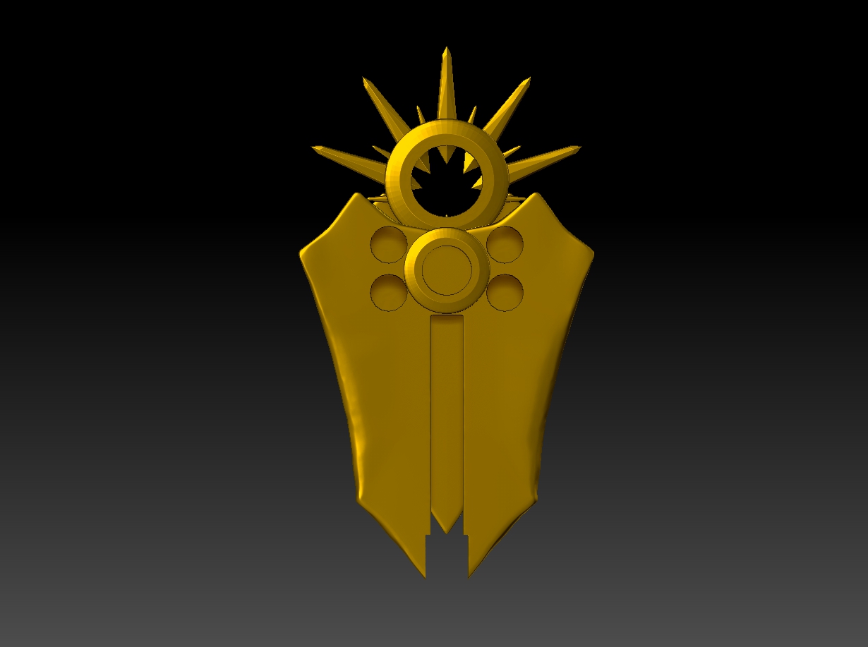 STL file Wall Hang/cosplay LoL Leona Sword & Shield 3D printer model 🗡️ ...