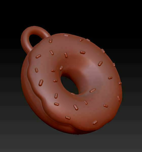 STL file Doughnut Keychain 🍩 ・3D printable model to download・Cults