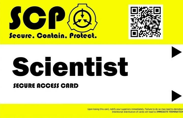 Free STL file scp scientific access card to be painted 🧑‍🔬 ・3D printing ...