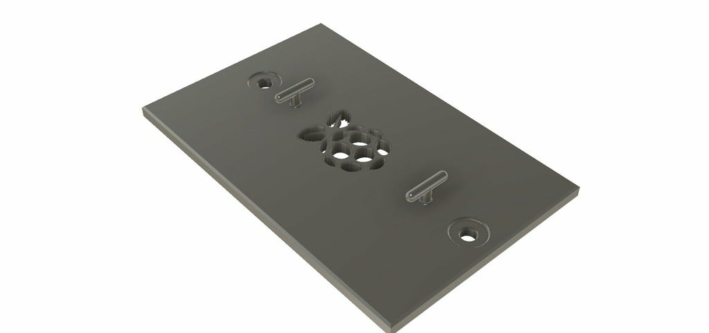 Free STL file Raspberry Pi wall mount plate 🔧 ・3D print design to ...