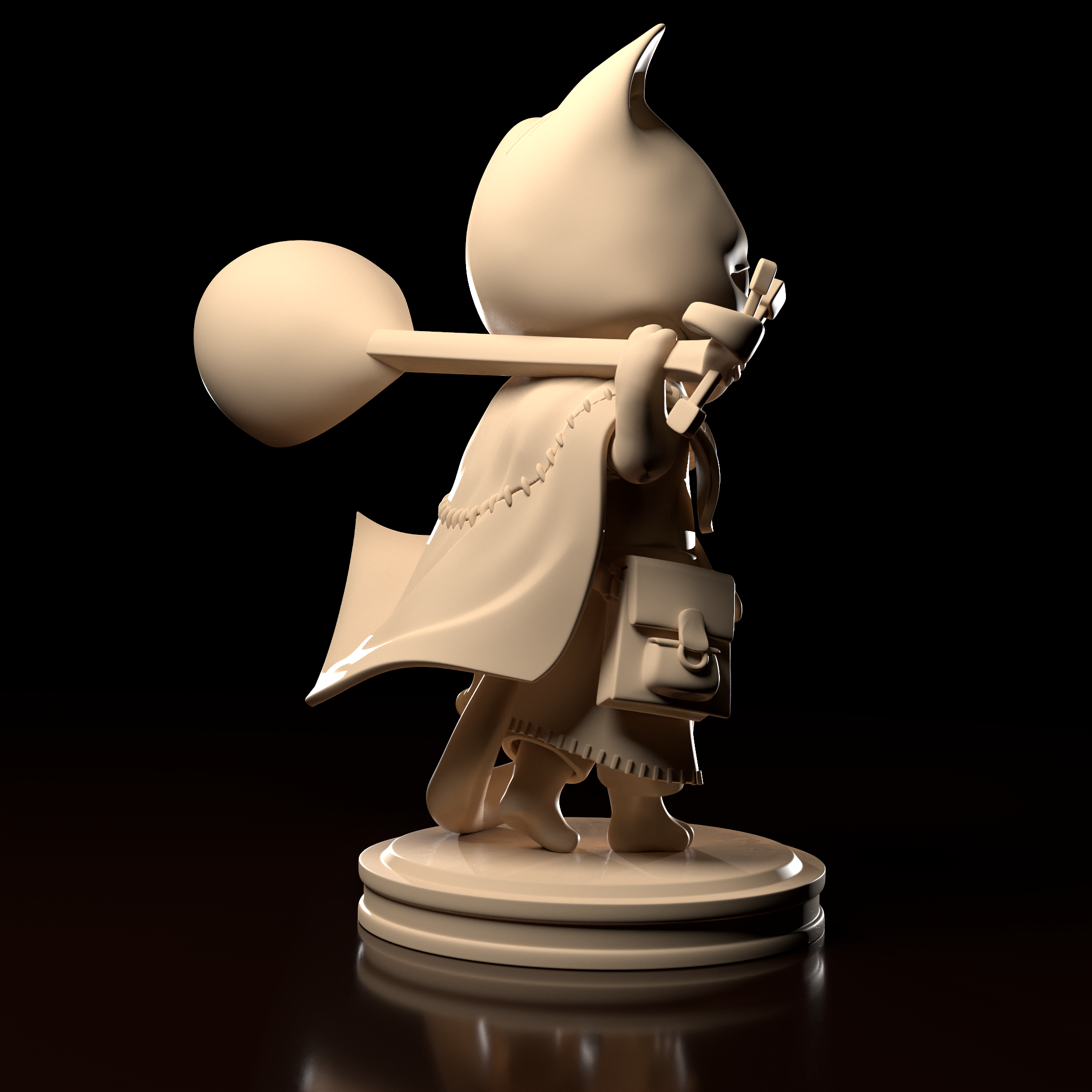 STL file Chibi Cat Bard 🐱・3D print model to download・Cults