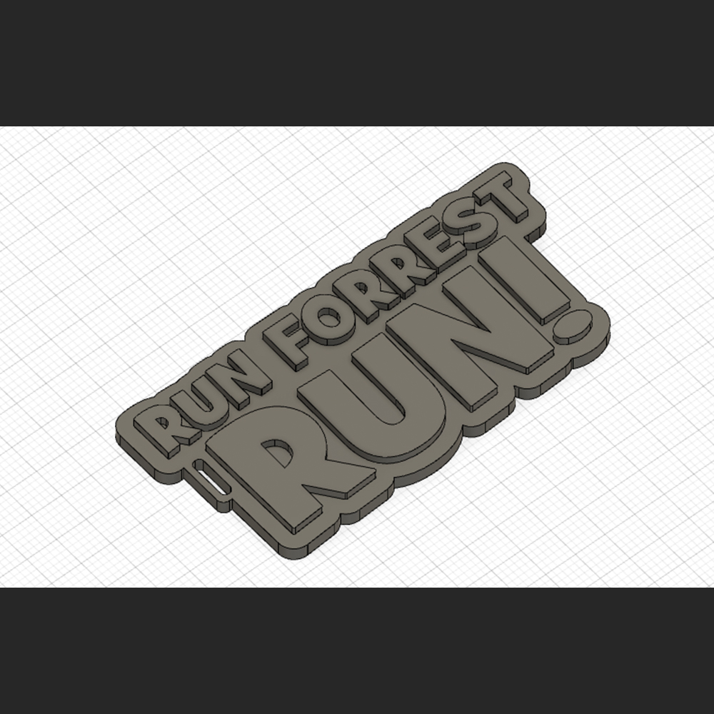 STL file Run Forrest Run Keychain! 🏃 ・3D print model to download・Cults