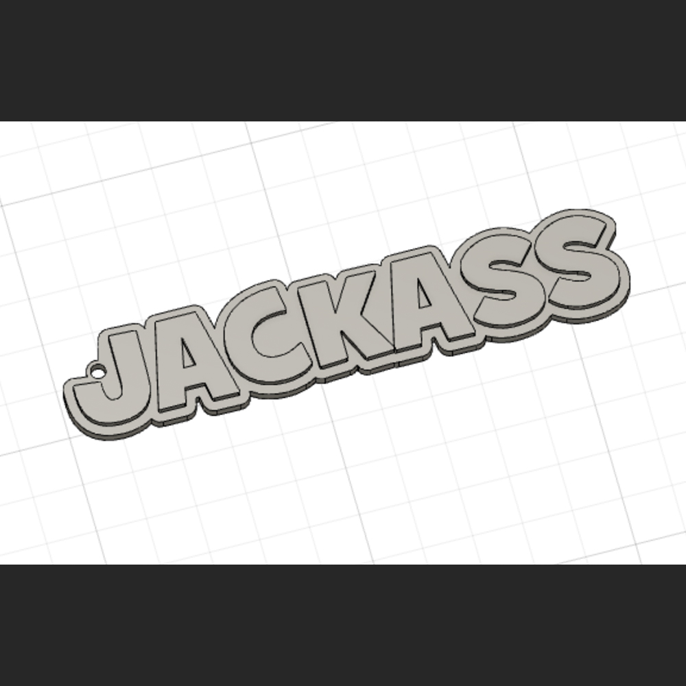 STL file Jackass Keychain 🗝️ ・3D printer design to download・Cults