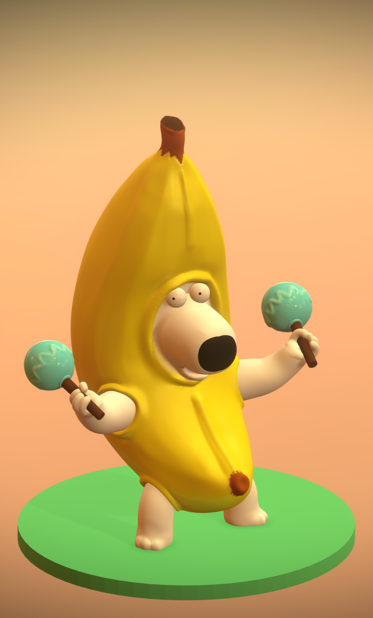 🍌 banana brian・ STL File for ・Cults