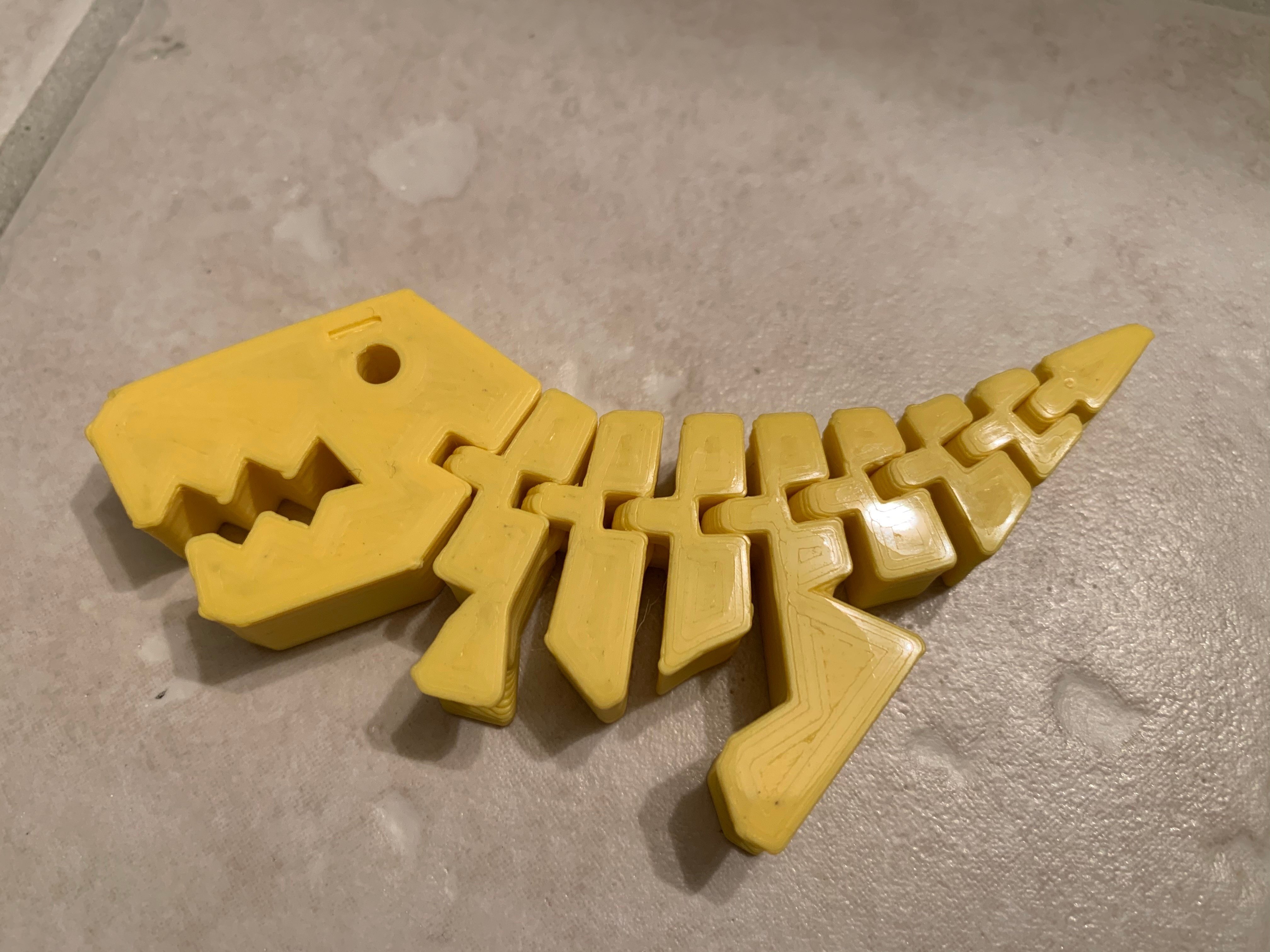 3D printing Flexi Rex with stronger links・Cults