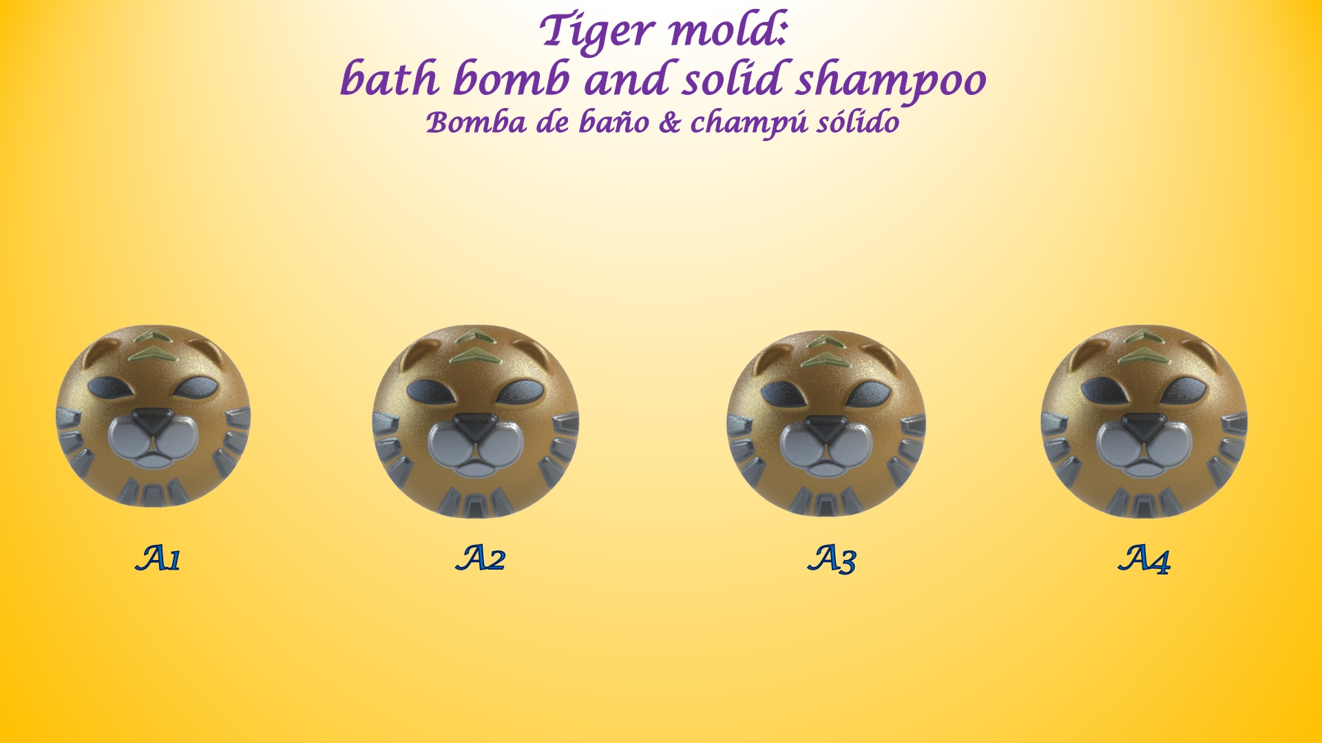 Archivo STL TIGER MOLD: BATH BOMB, SOLID SHAMPOO 🐅 ・Objeto imprimible ...
