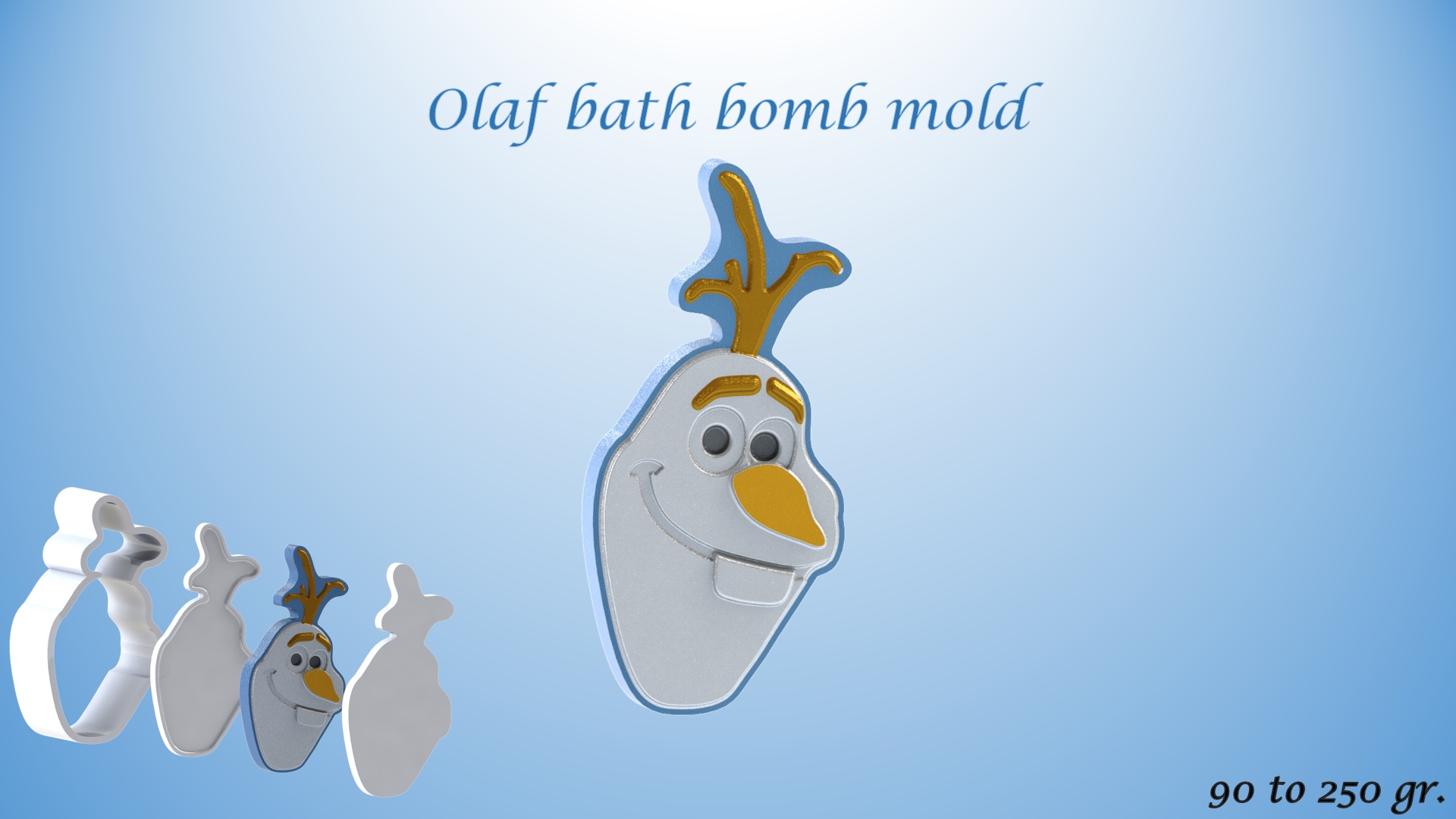 STL file OLAF MOLD: BATH BOMB, SOLID SHAMPOO 🛀 ・Design to download and ...