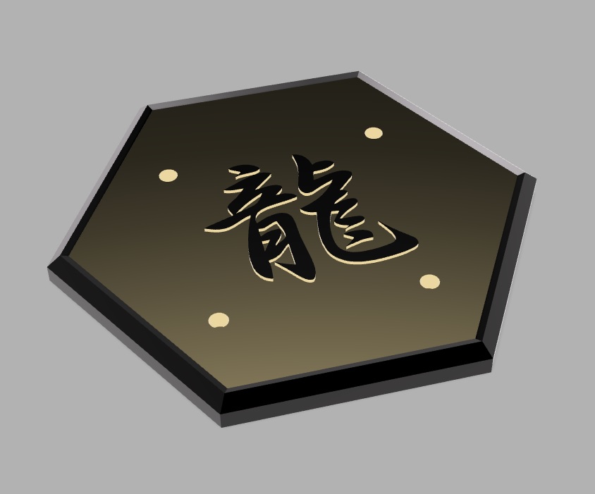 🐉 Dragon Stand with Kanji (holders include)・ STL File for ・Cults