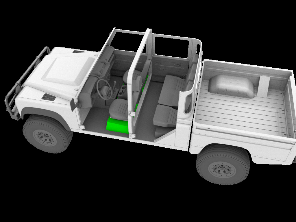 👽 Land Rover defender 130 high capacity For 1:10 rc chassis・ STL File ...
