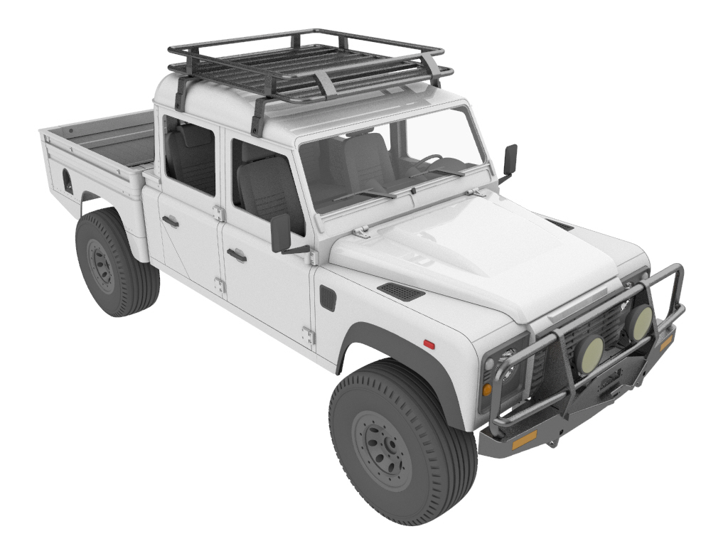 👽 Land Rover defender 130 high capacity For 1:10 rc chassis・ STL File ...