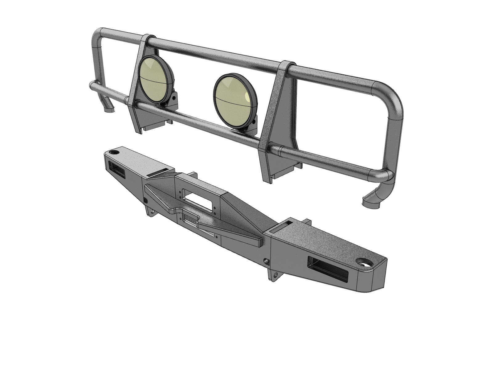 STL file Land Rover defender 130 high capacity For 1:10 rc chassis 👽 ...