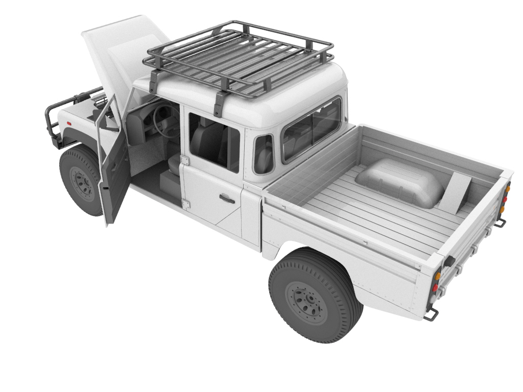 👽 Land Rover defender 130 high capacity For 1:10 rc chassis・ STL File ...